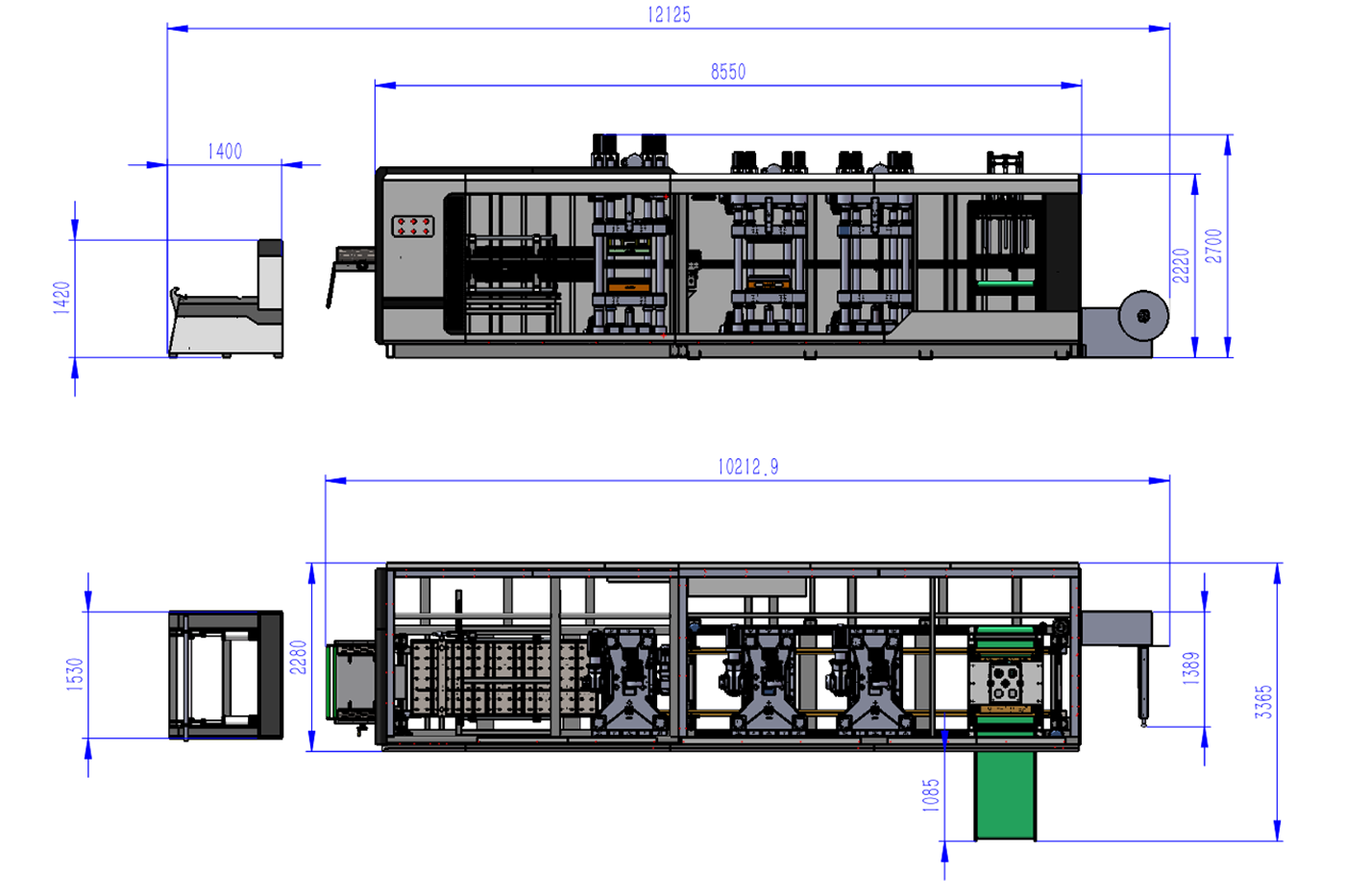 ZHD-600/400 Multi-Station Thermoforming Machine